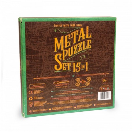 Metal Puzzle Green Set 15 en 1 - Metal Puzzles - kubekings