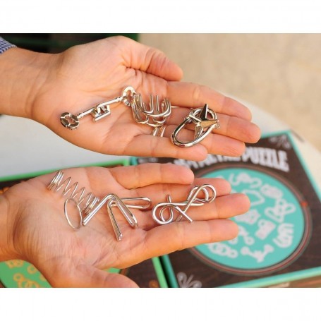 Metal Puzzle Green Set 15 en 1 - Metal Puzzles - kubekings