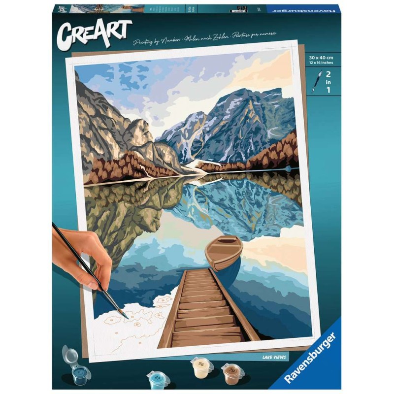 🏞️ Einen Alpensee malen - CreArt Kit - Kubekings