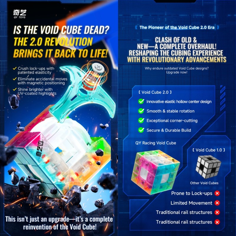 QiYi Speed Void Cube 3x3 (Magnetisch) Limited Edition | Einzigartiges Design 🌟