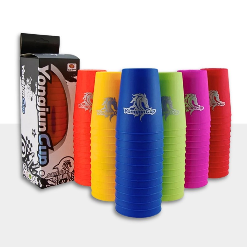 Becher YJ Stacking Flying – Set mit 12 Bechern für Sport-Stacking